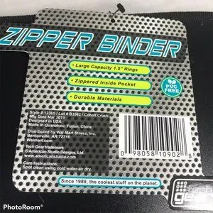 Tech Gear | Office | Tech Gear 3 Ring 5 Zipper Binder Blueblack With ...